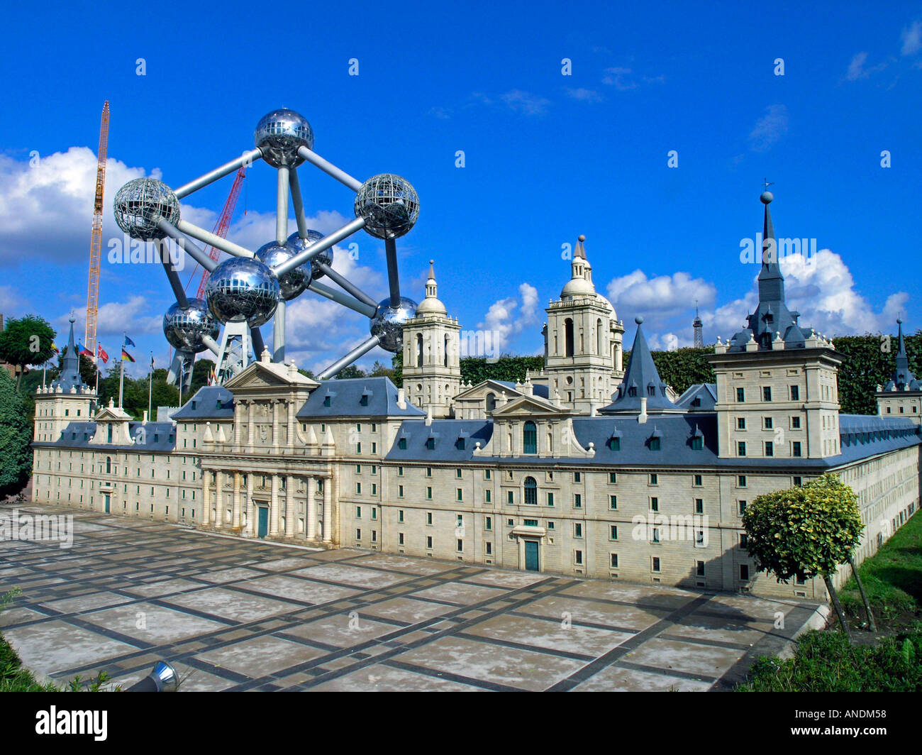 Belgium Brussels Atomium Heysel Park amusement park Stock Photo - Alamy