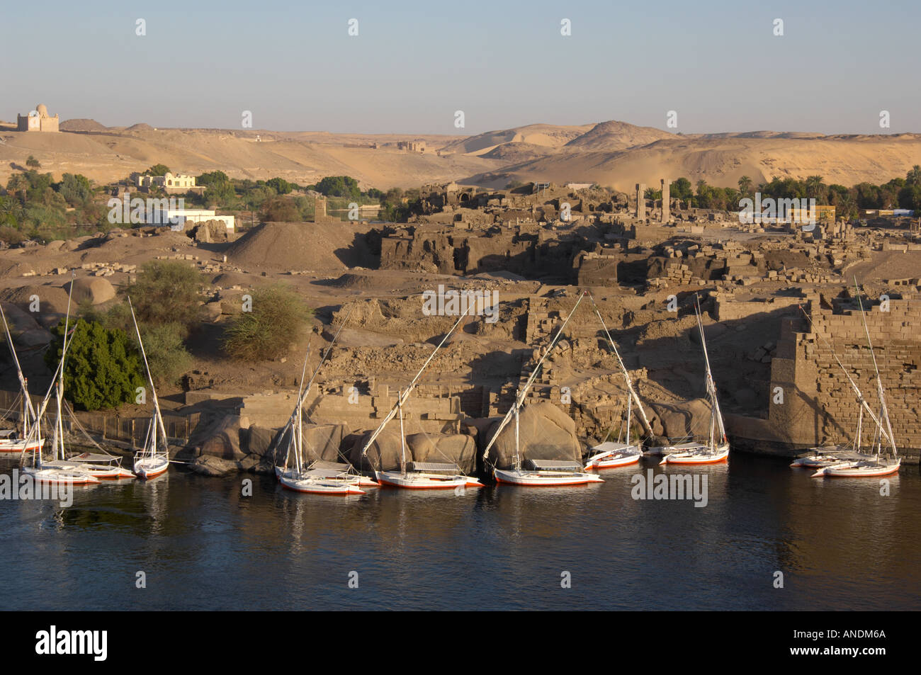 Elephantine Island Nile Cataract Aswan Egypt Stock Photo - Alamy