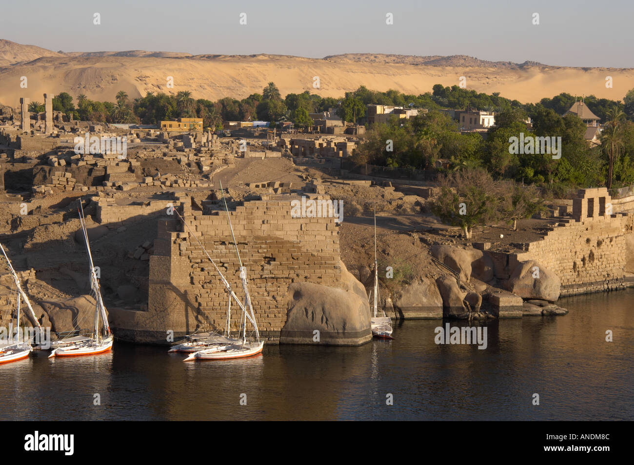 Elephantine Island Nile Cataract Aswan Egypt Stock Photo - Alamy
