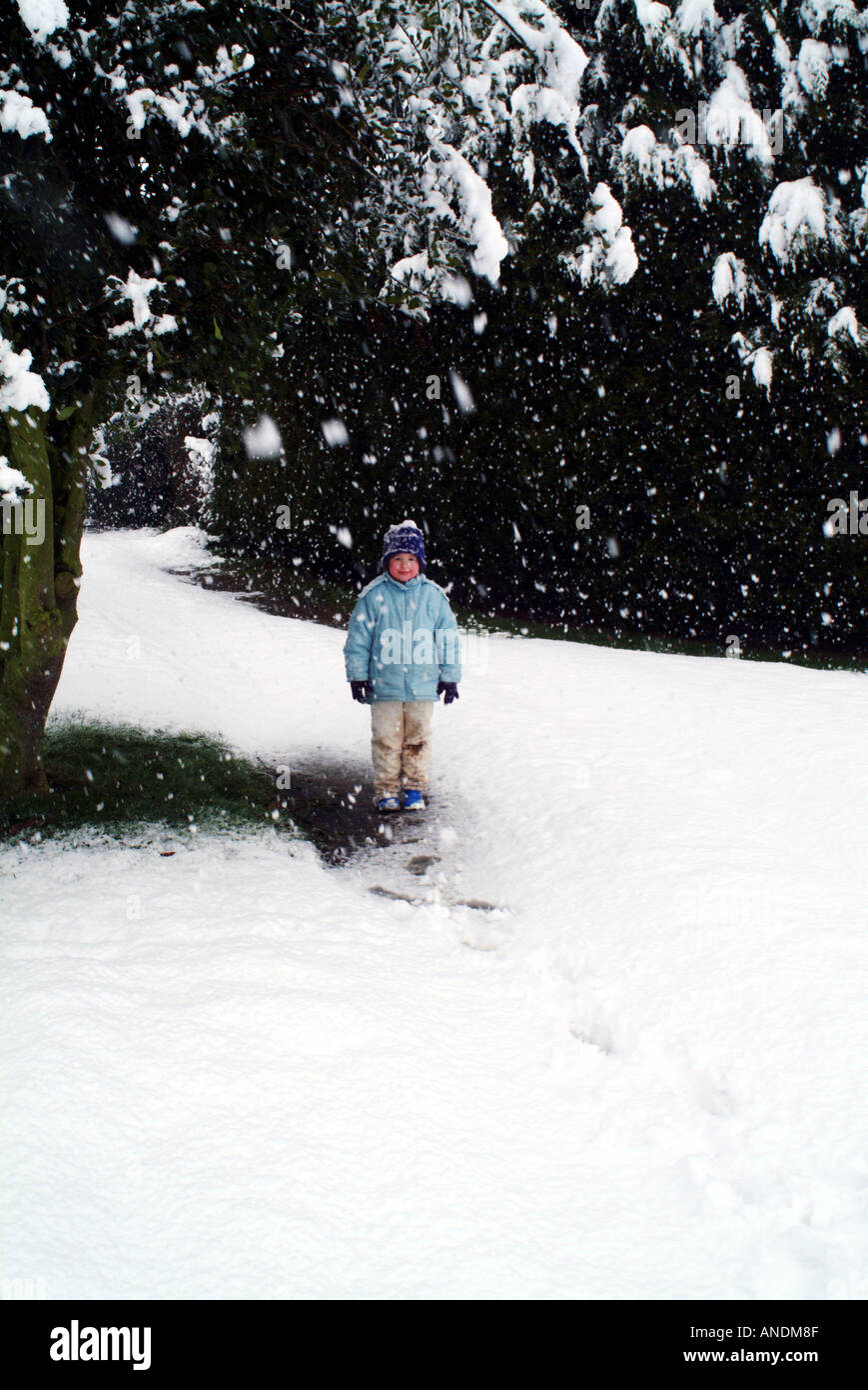 Playing In The Snow Stock Photo - Alamy