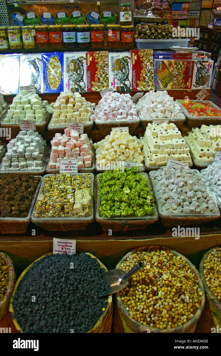 Market stall selling turkish delight hi-res stock photography and ...