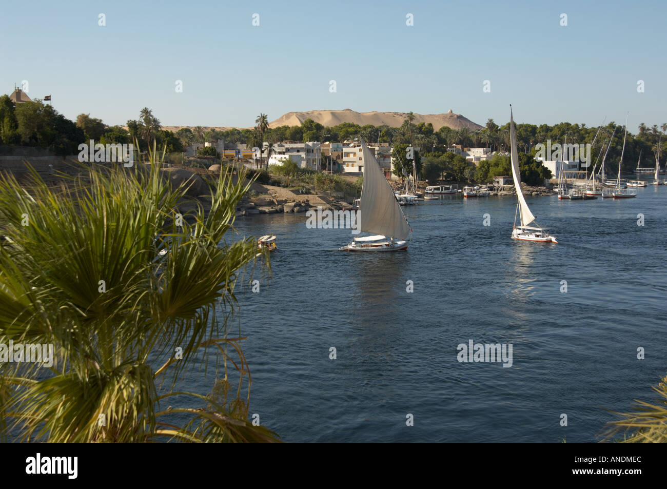 Elephantine Island Nile Cataract Aswan Egypt Stock Photo - Alamy