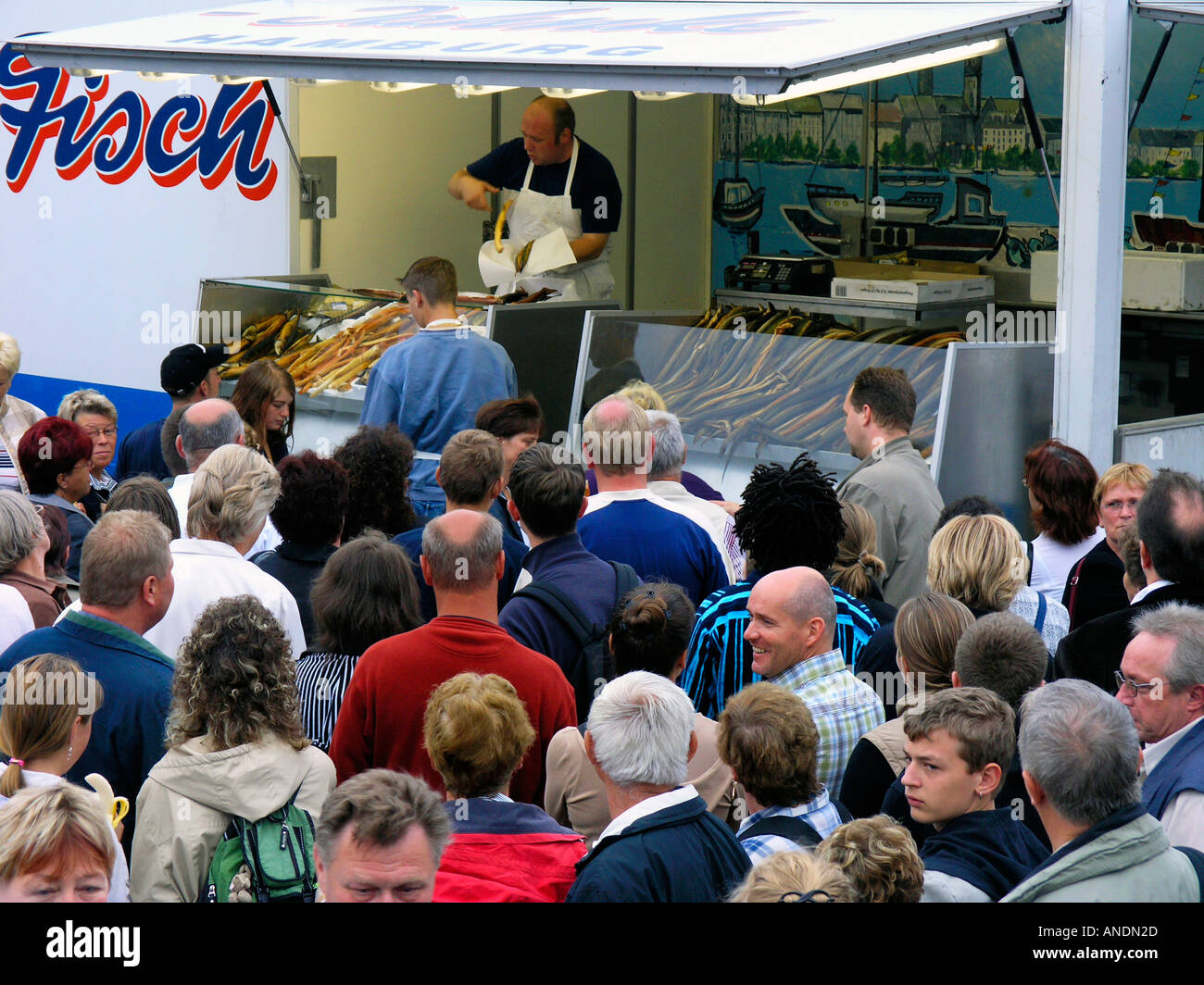Fischmarkt sunday fish market Hamburg Germany german travel attraction ...