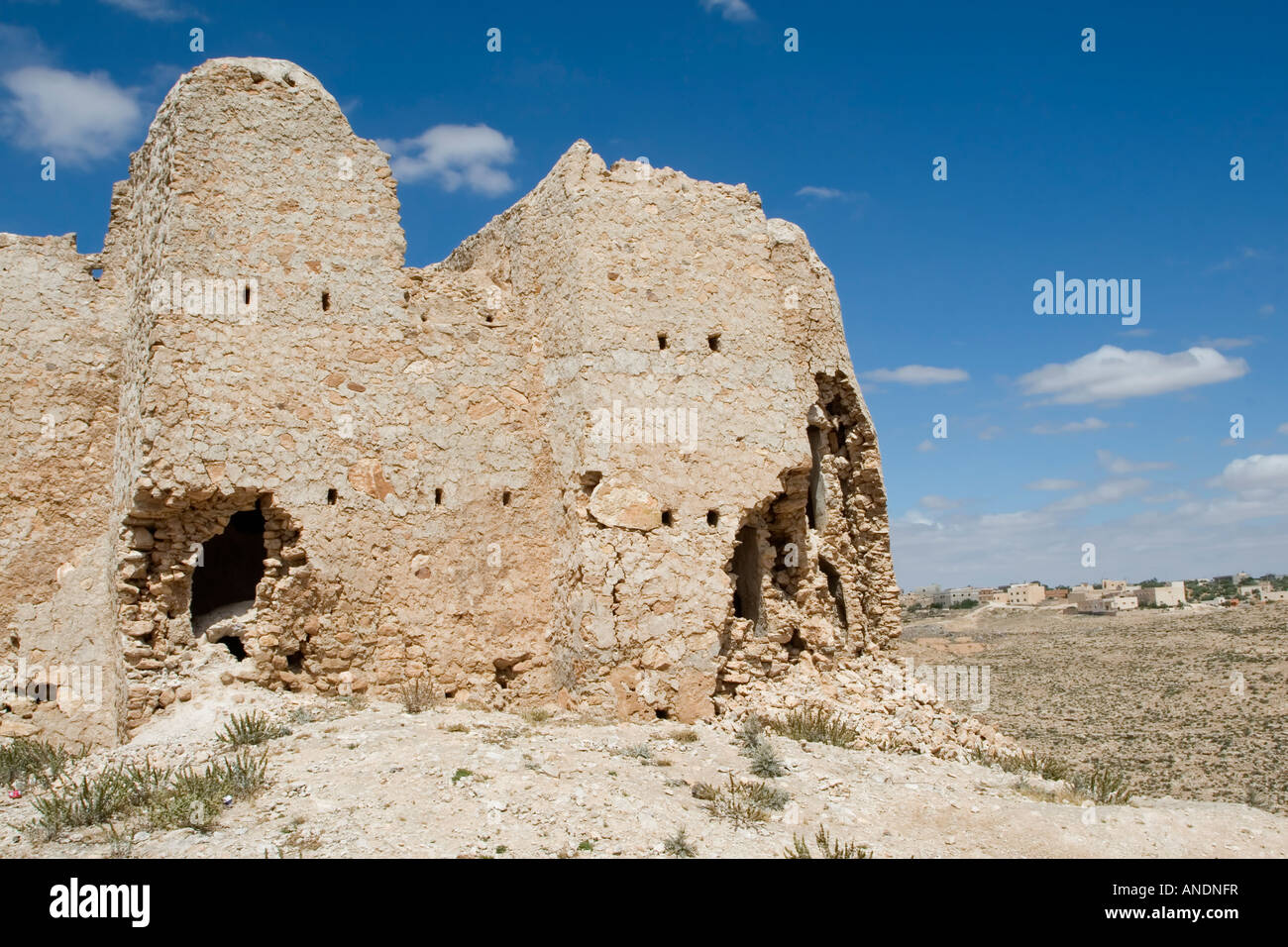Issabiya near Gharyan, Libya. Abandoned Berber Granary semi-arid ...
