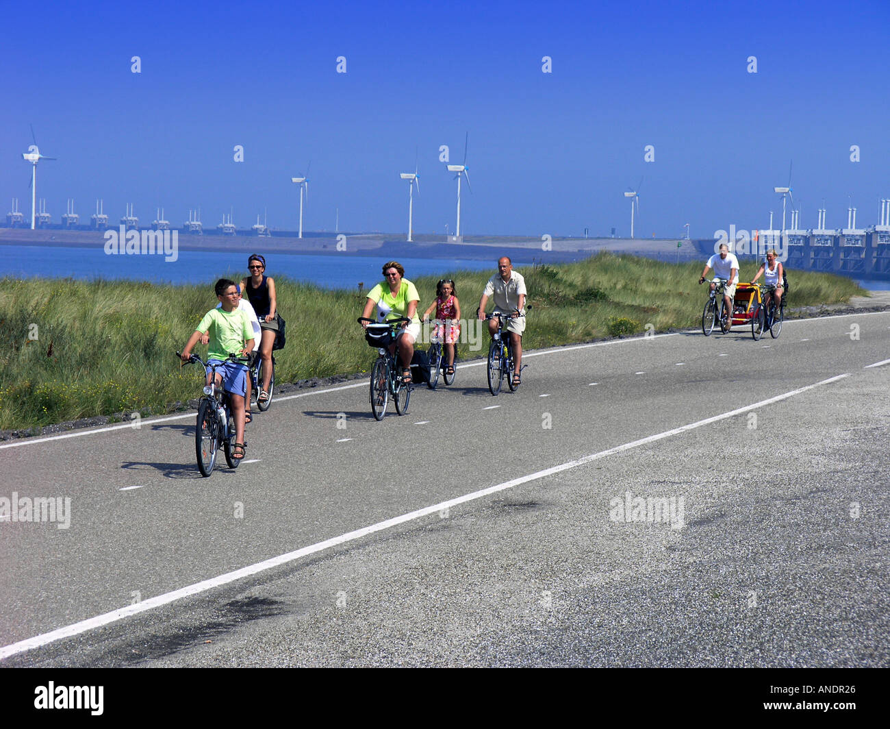 Holland Netherlands Cyclist Bikers using bicycle as their daily vehicle ...