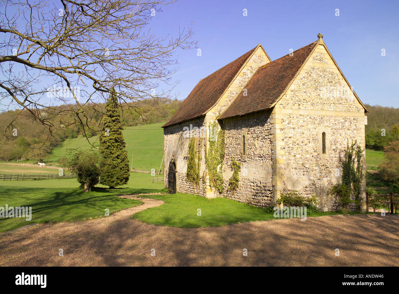 Dode church, near Luddesdown , Kent Stock Photo - Alamy
