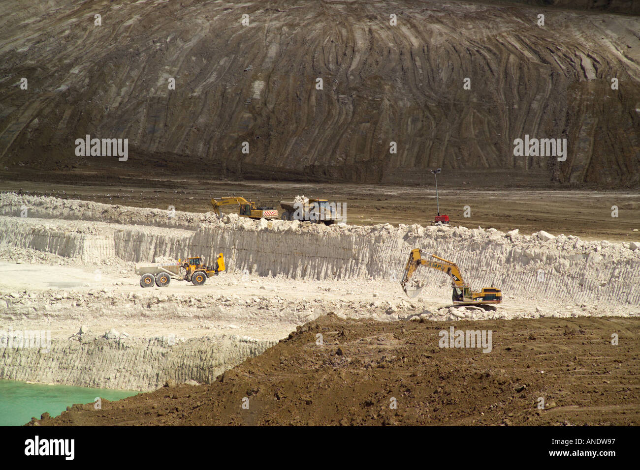 Plant operating in the East Quarry Bluewater Dartford Kent Thames ...