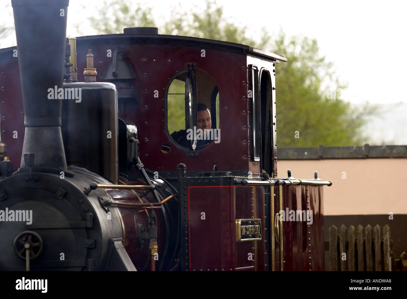 The Graf Schwerin Lowitz locomotive at Pant Station Brecon Mountain ...