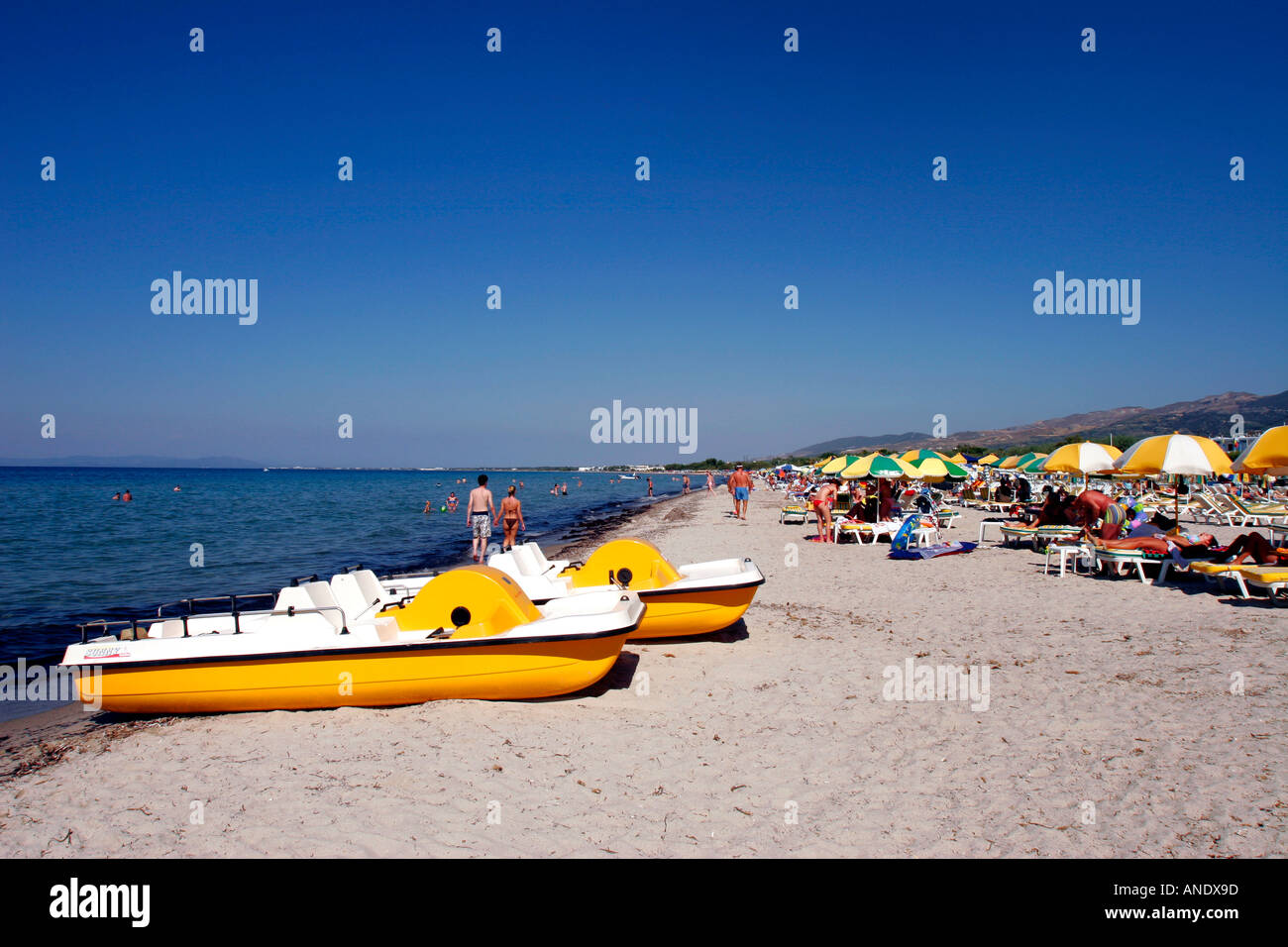 greece dodecanese kos the beach at tingaki Stock Photo - Alamy