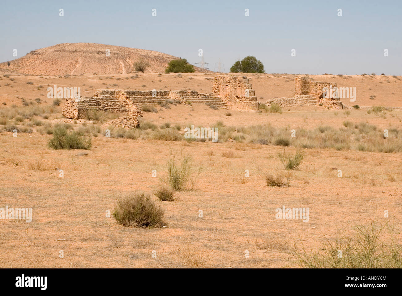 Wadi Megenin, Sidi Gilani, near Tripoli, Libya. Roman Dam downstream ...