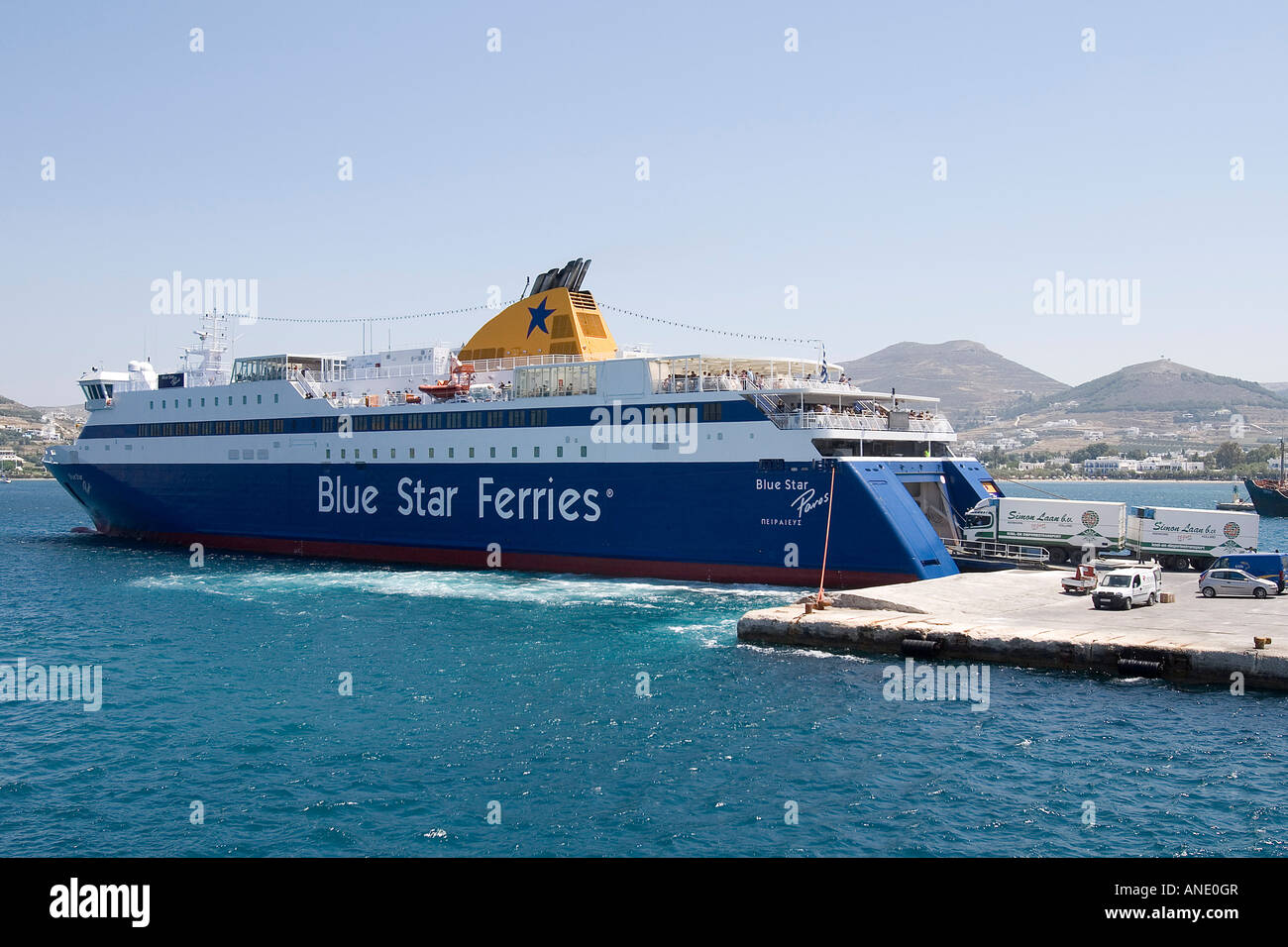 ferry docked at port Stock Photo - Alamy