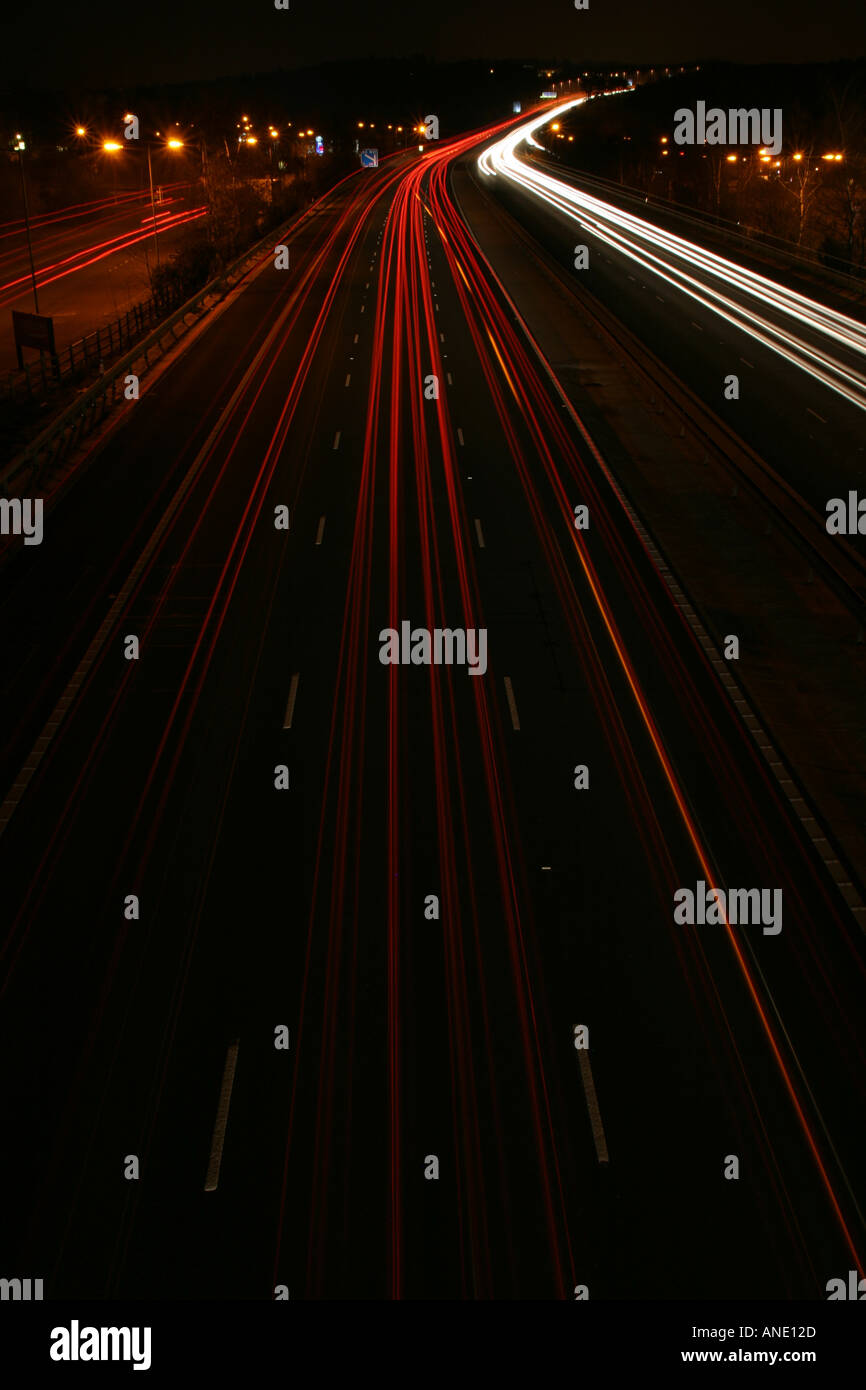 Motorway light trails hi-res stock photography and images - Alamy