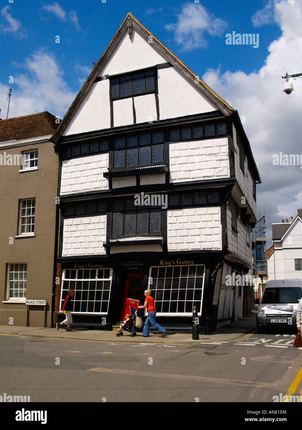 The crooked house or the Old King's school shop in Canterbury Kent ...