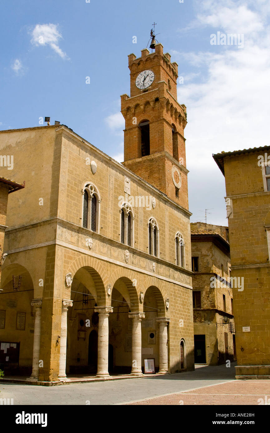 Palazzo Piccolomini Pienza Tuscany Italy Stock Photo - Alamy