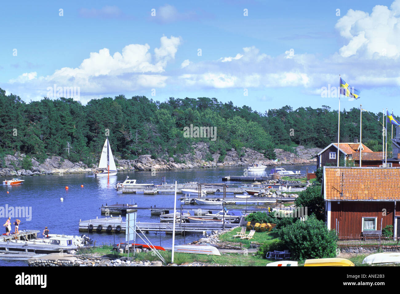 Stockholm archipelago sandhamn harbour hi-res stock photography and ...