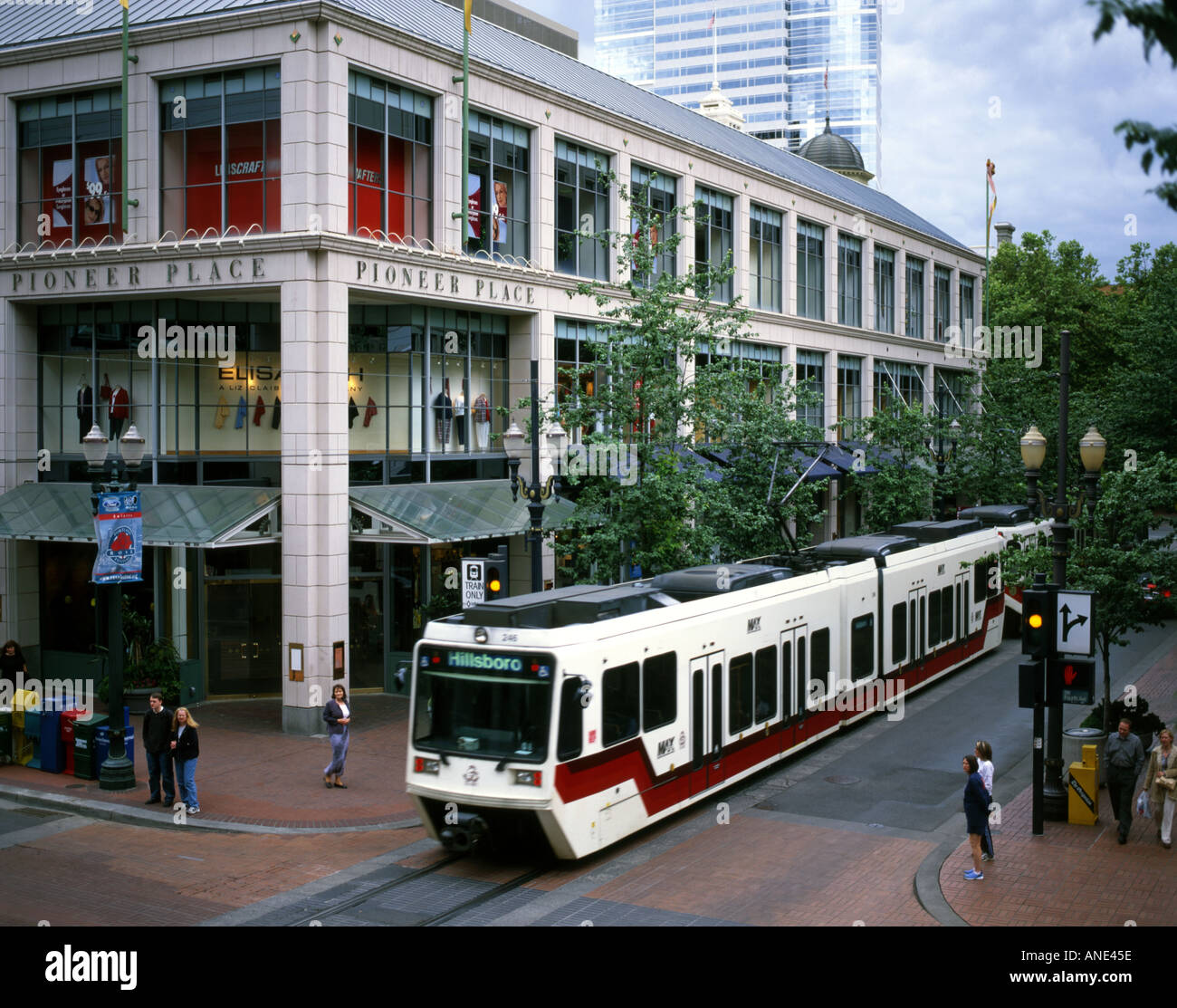 Light Rail Train in Portland Stock Photo - Alamy
