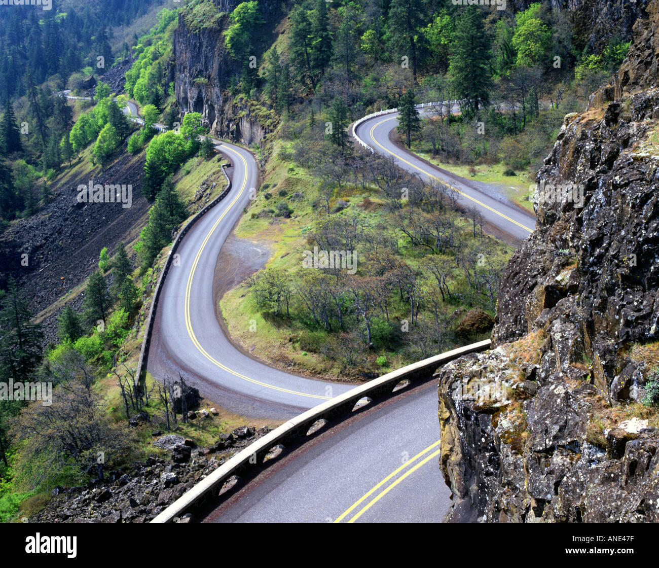 Rowena Loops Road in Scenic Area Stock Photo - Alamy