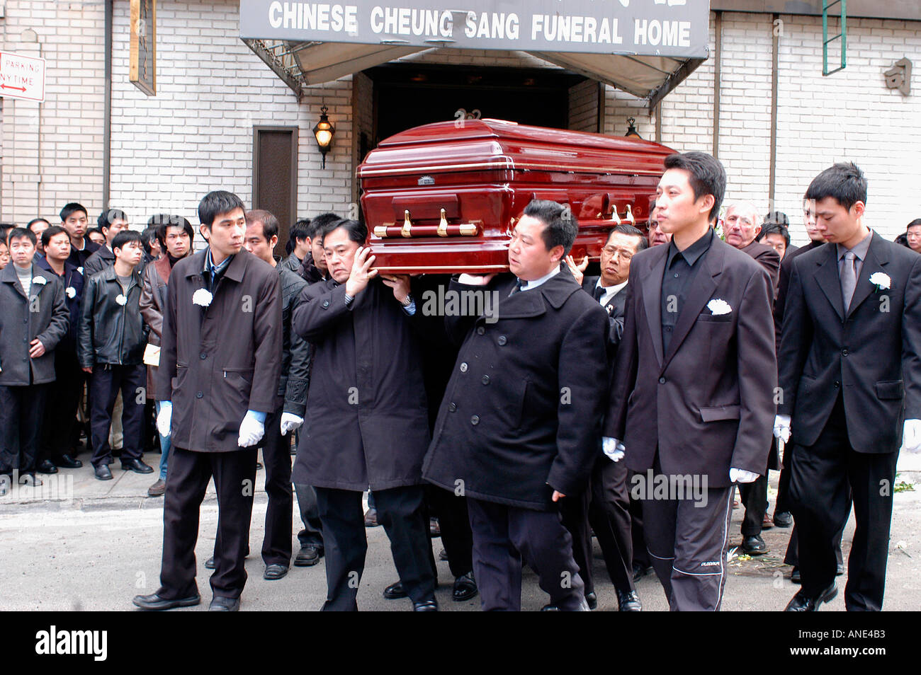 Funeral for Huang Chen slain Chinese take out delivery person Stock ...