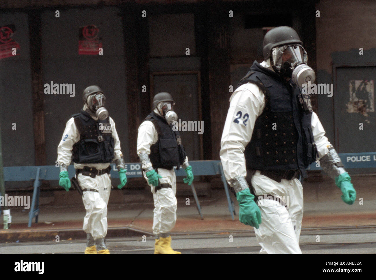 NYPD officers participate in Biological Chemical warfare emergency ...