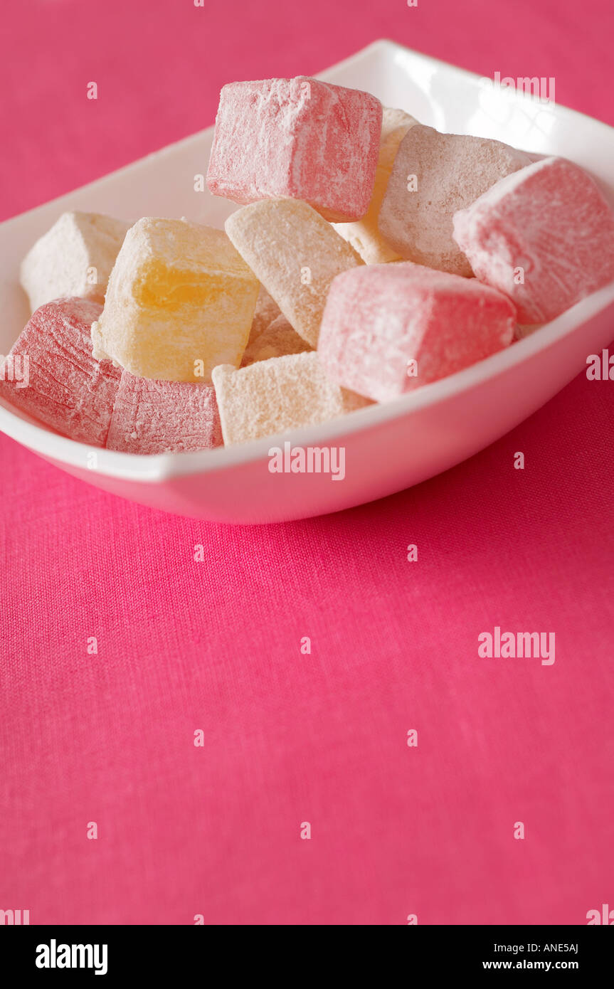 Rose flavour turkish delight hi-res stock photography and images - Alamy