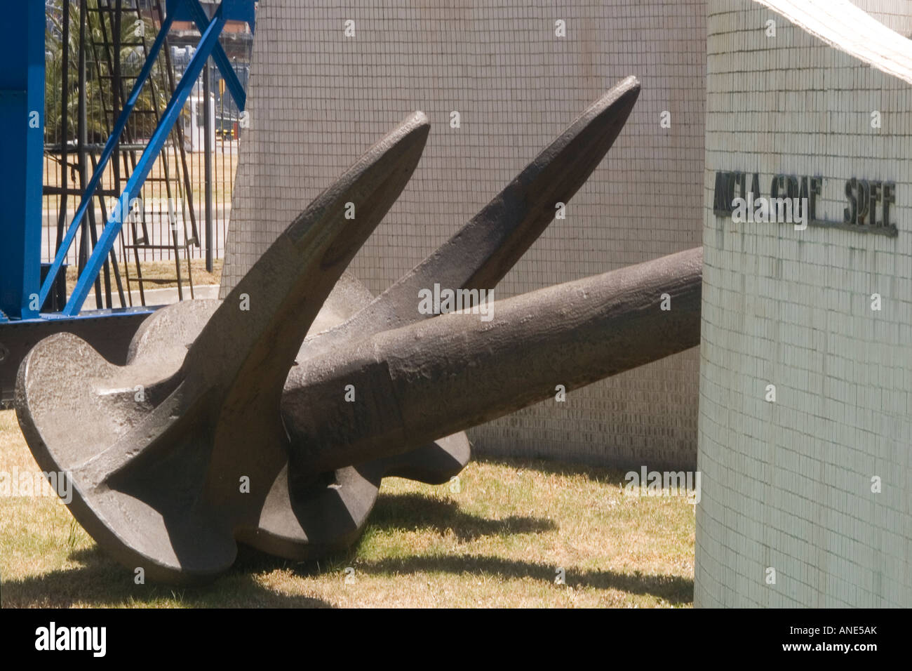 Uruguay Montevideo docks graf spee anchor Stock Photo - Alamy