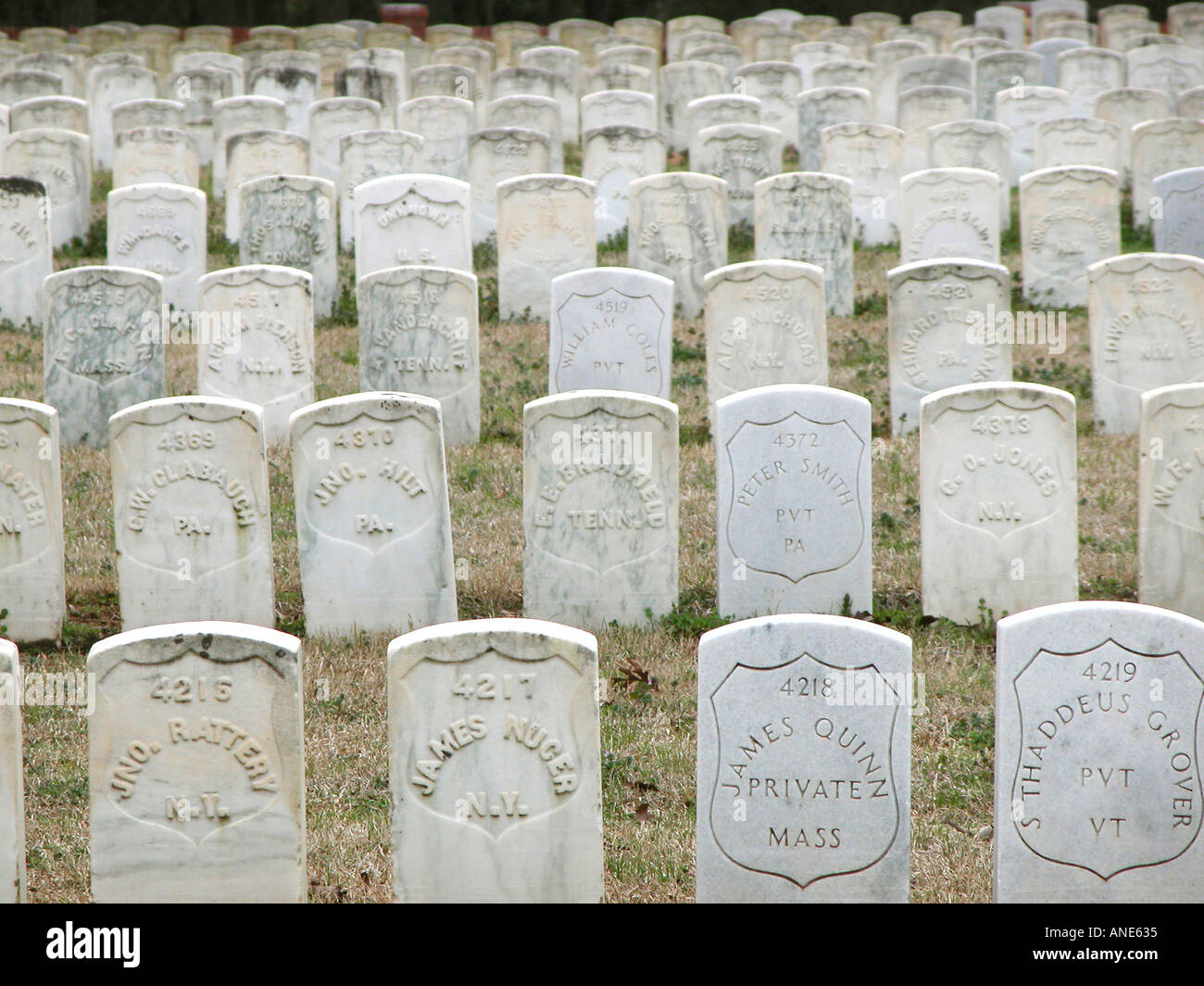 Andersonville Confederate POW Camp Cemetery Stock Photo - Alamy