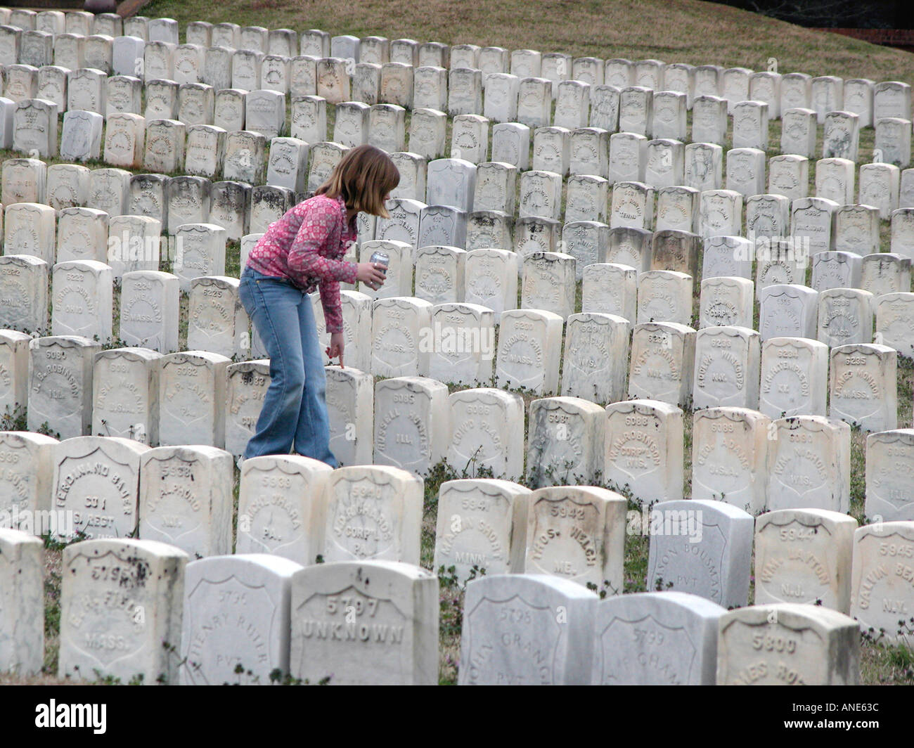 Andersonville Confederate POW Camp Cemetery Stock Photo - Alamy