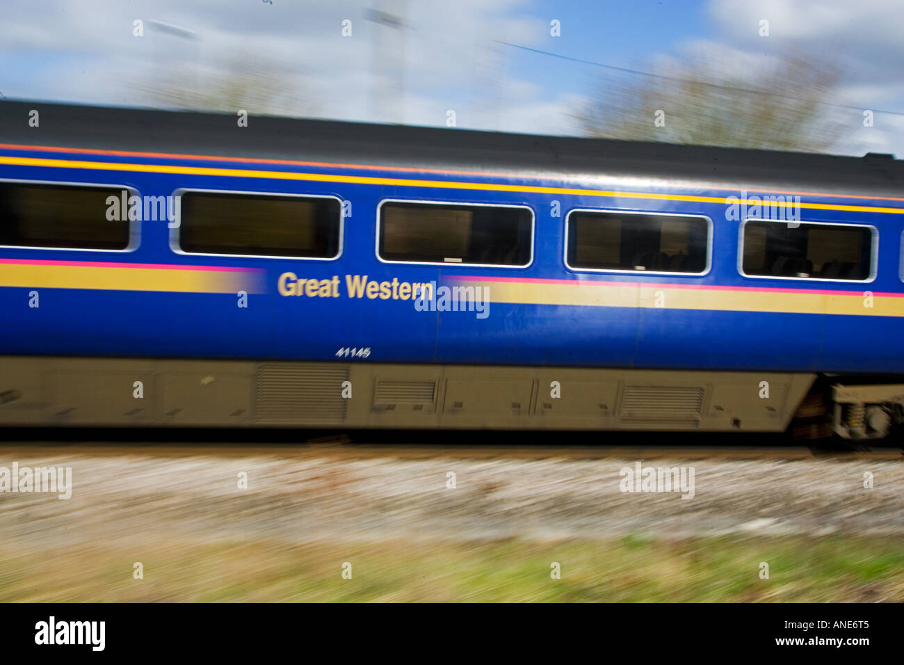 First Great Western Train in the English countryside The Cotswolds UK ...