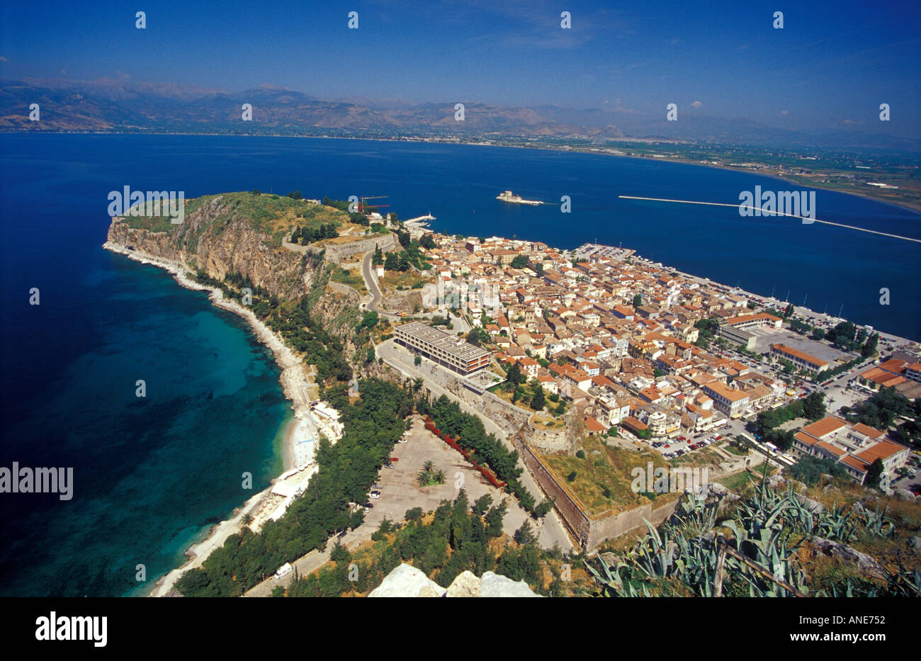 Aerial View of the Town Nafplio in Greece Stock Photo - Alamy