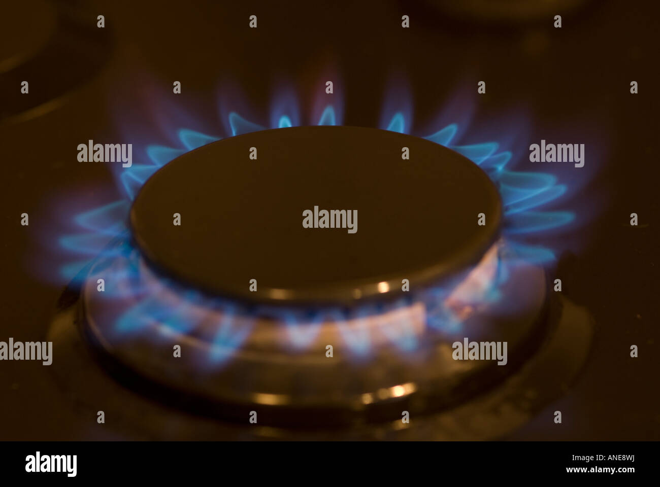 Lighted Gas Ring Stock Photo - Alamy
