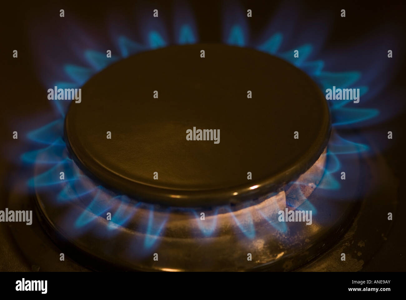 Lighted Gas Ring Stock Photo - Alamy