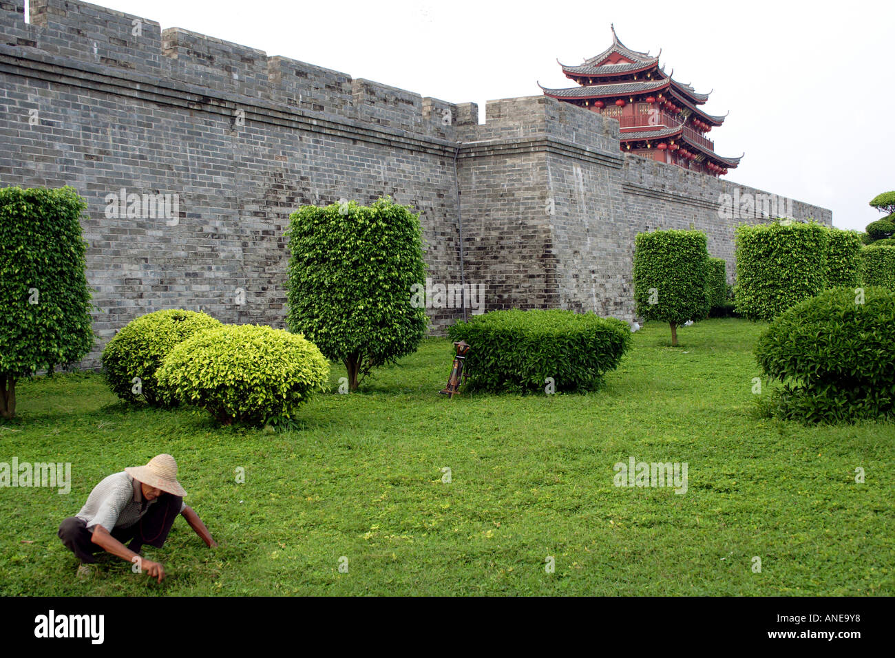 he Defensive City Walls and Towers at Ancient Chaozhou, China Stock ...