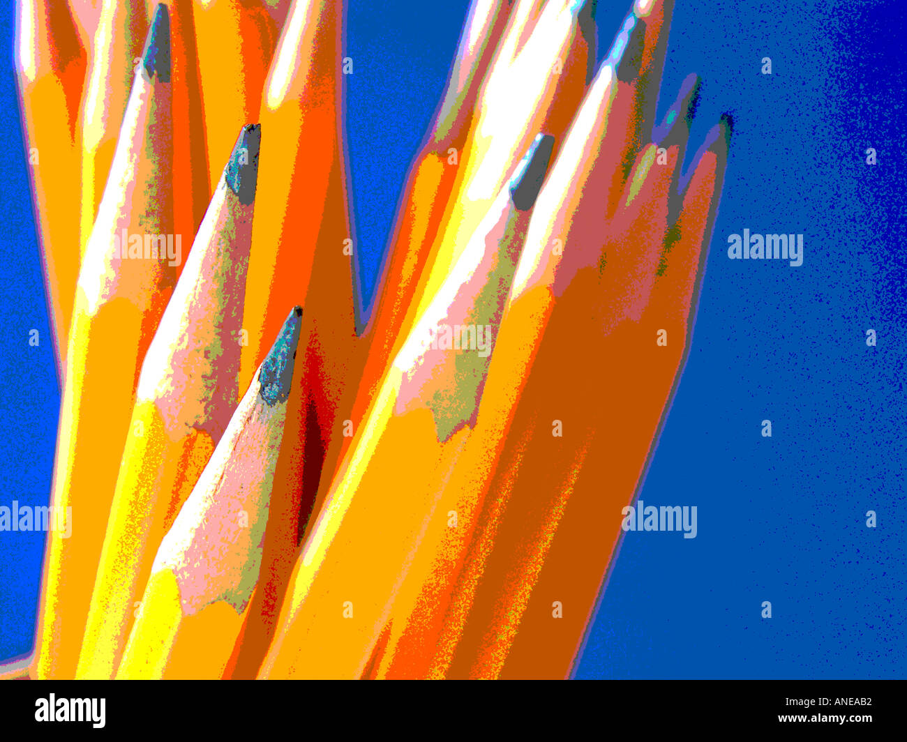 sharp yellow school pencils Stock Photo - Alamy