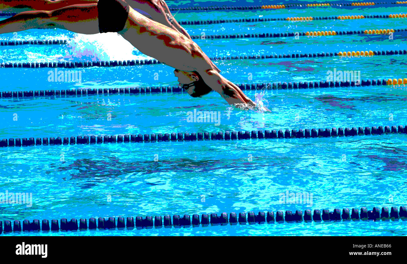 diving in pool Stock Photo - Alamy
