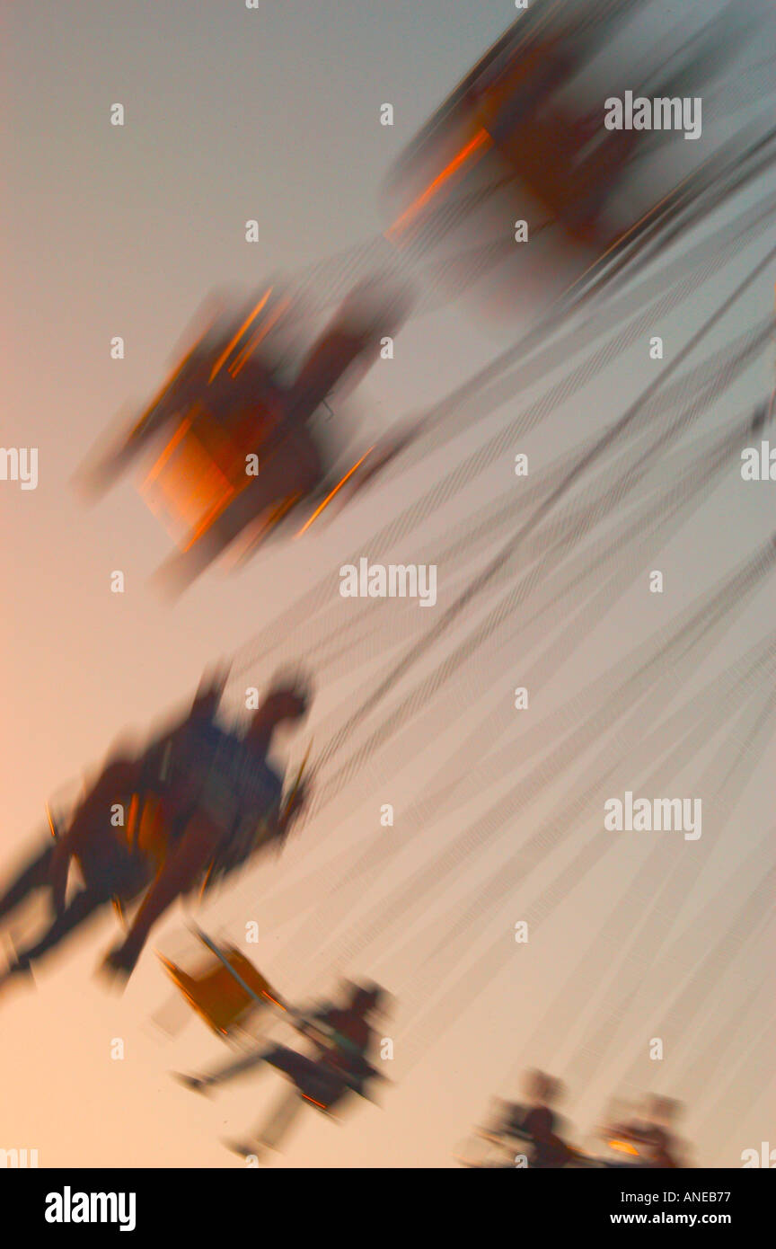 Fairground rides in silhouette hi-res stock photography and images - Alamy