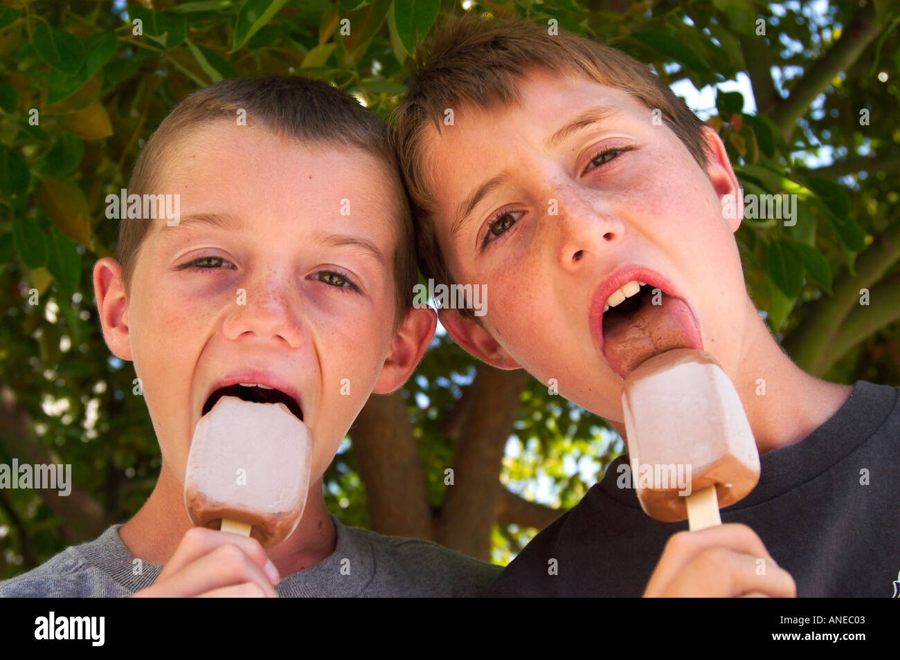ice cream boys Stock Photo - Alamy