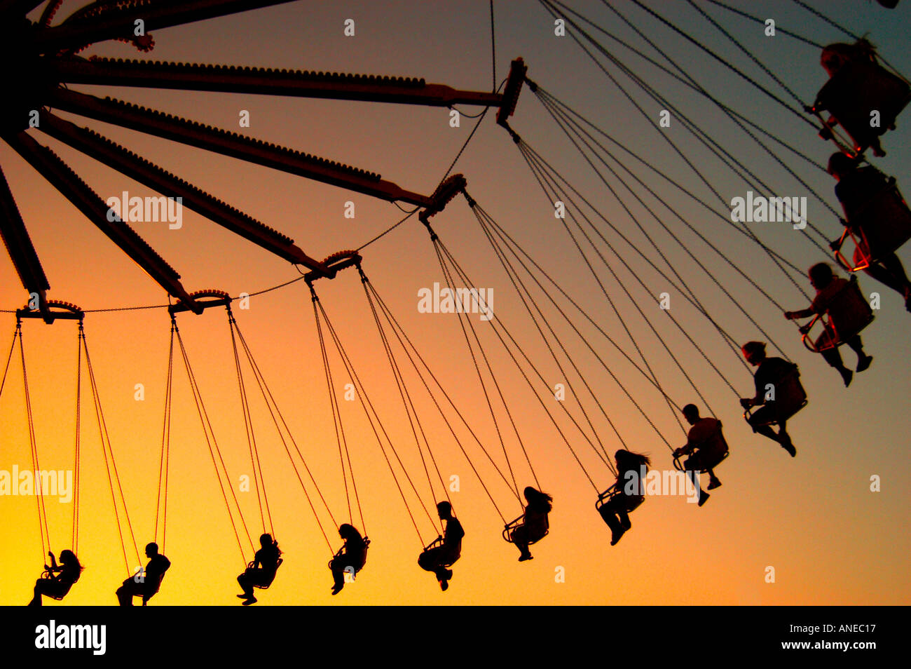 Carnival swing ride Stock Photo - Alamy