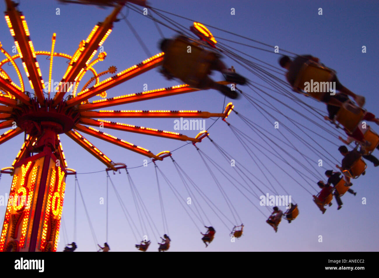 silhouette carnival ride Stock Photo - Alamy