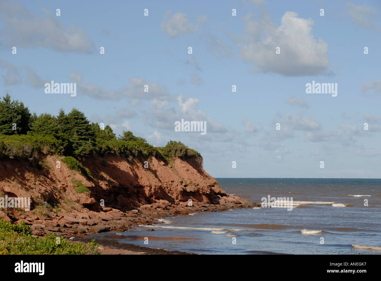 North Rustico Cliffs & Beach, Prince Edward Island - Canada Stock Photo ...