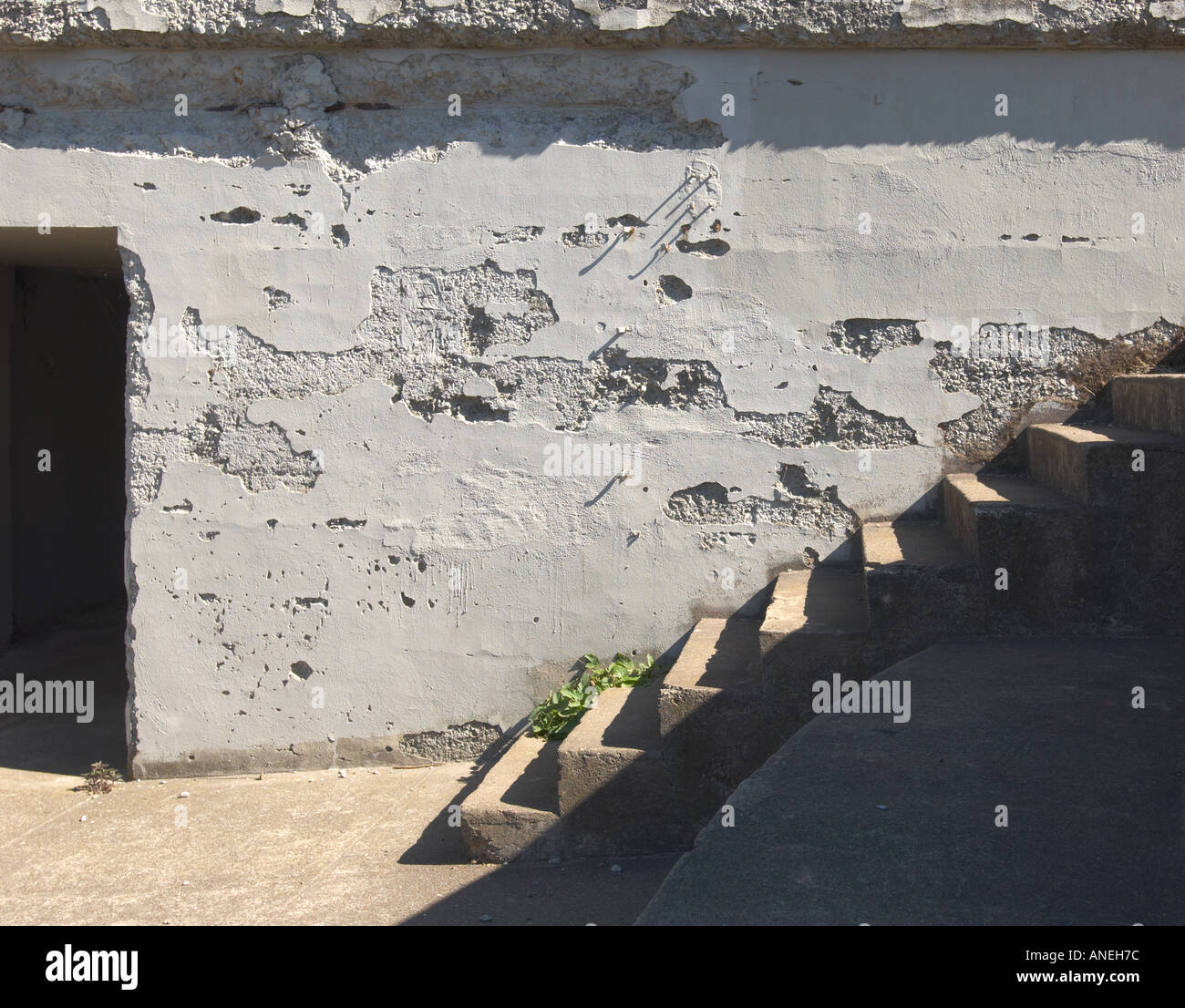Concrete bunker passageway stairs Stock Photo - Alamy