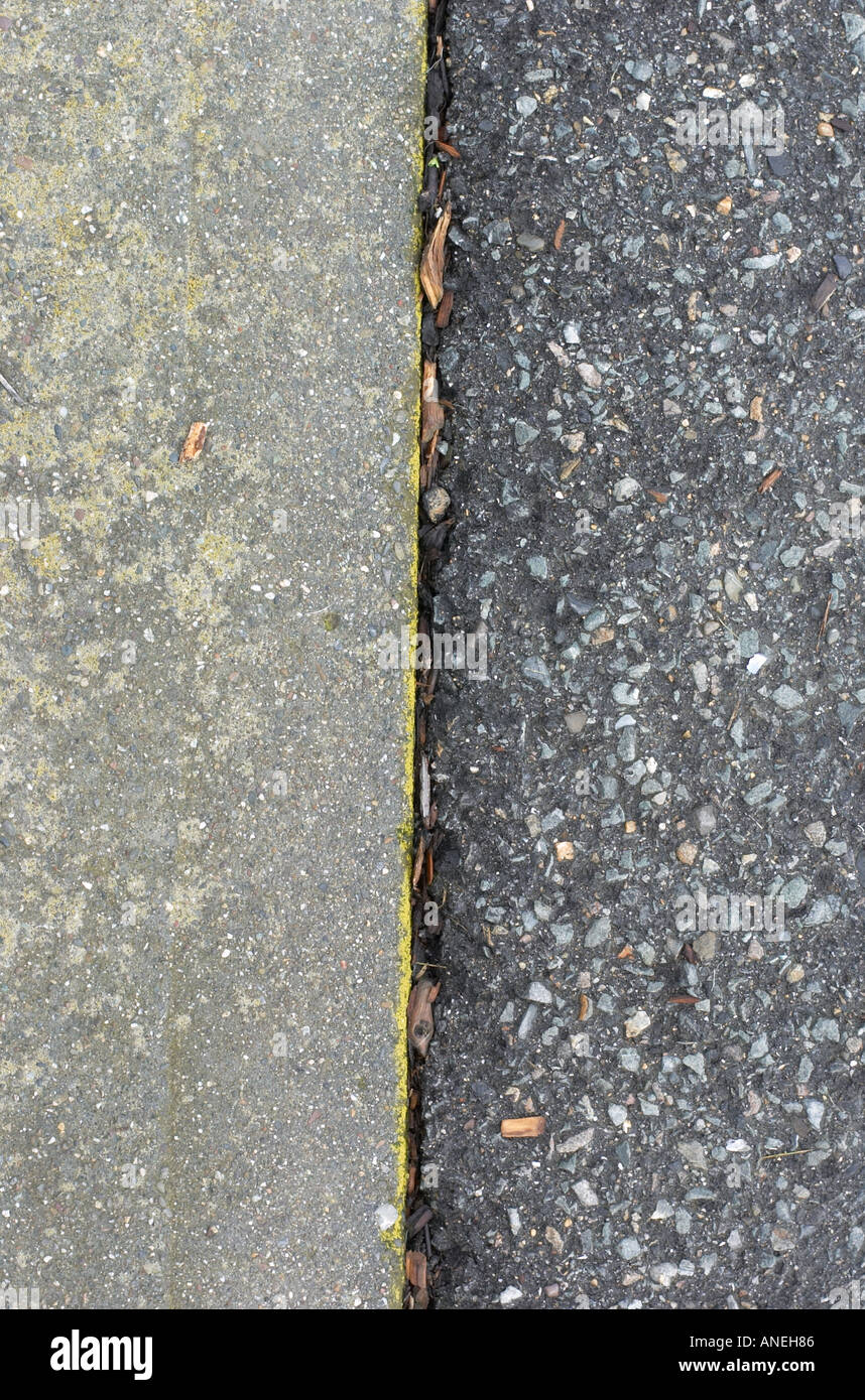 cement and asphalt curb stone Stock Photo - Alamy