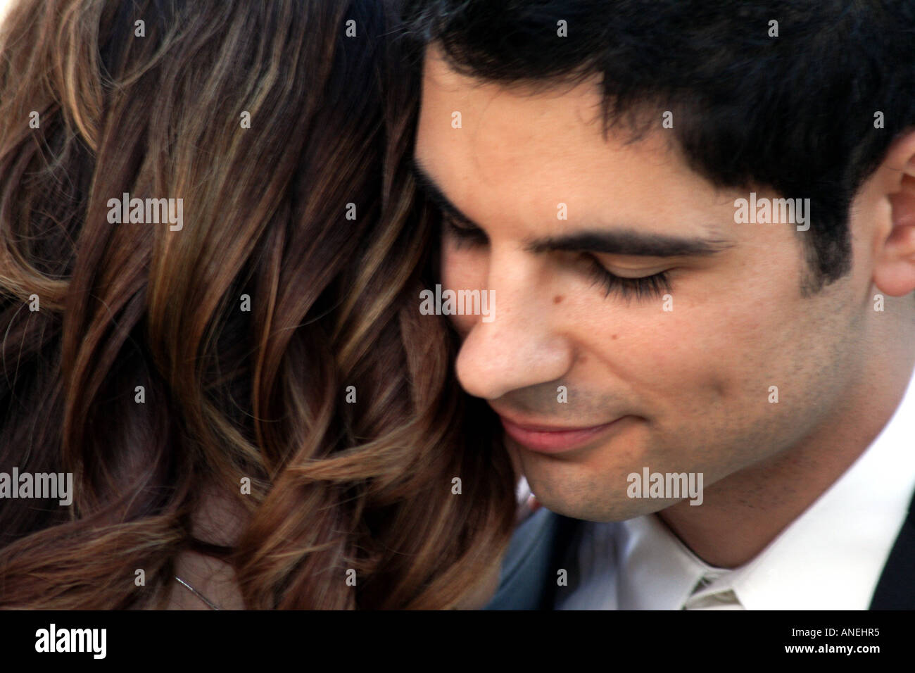 Bride and Groom Dancing the First Dance of their Wedding Reception ...