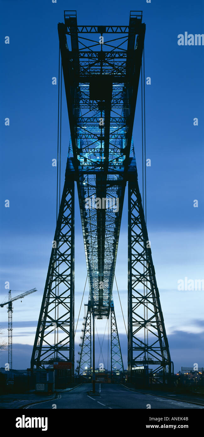 Middlesbrough Transporter Bridge, River Tees, England, 1911. Bridge at ...