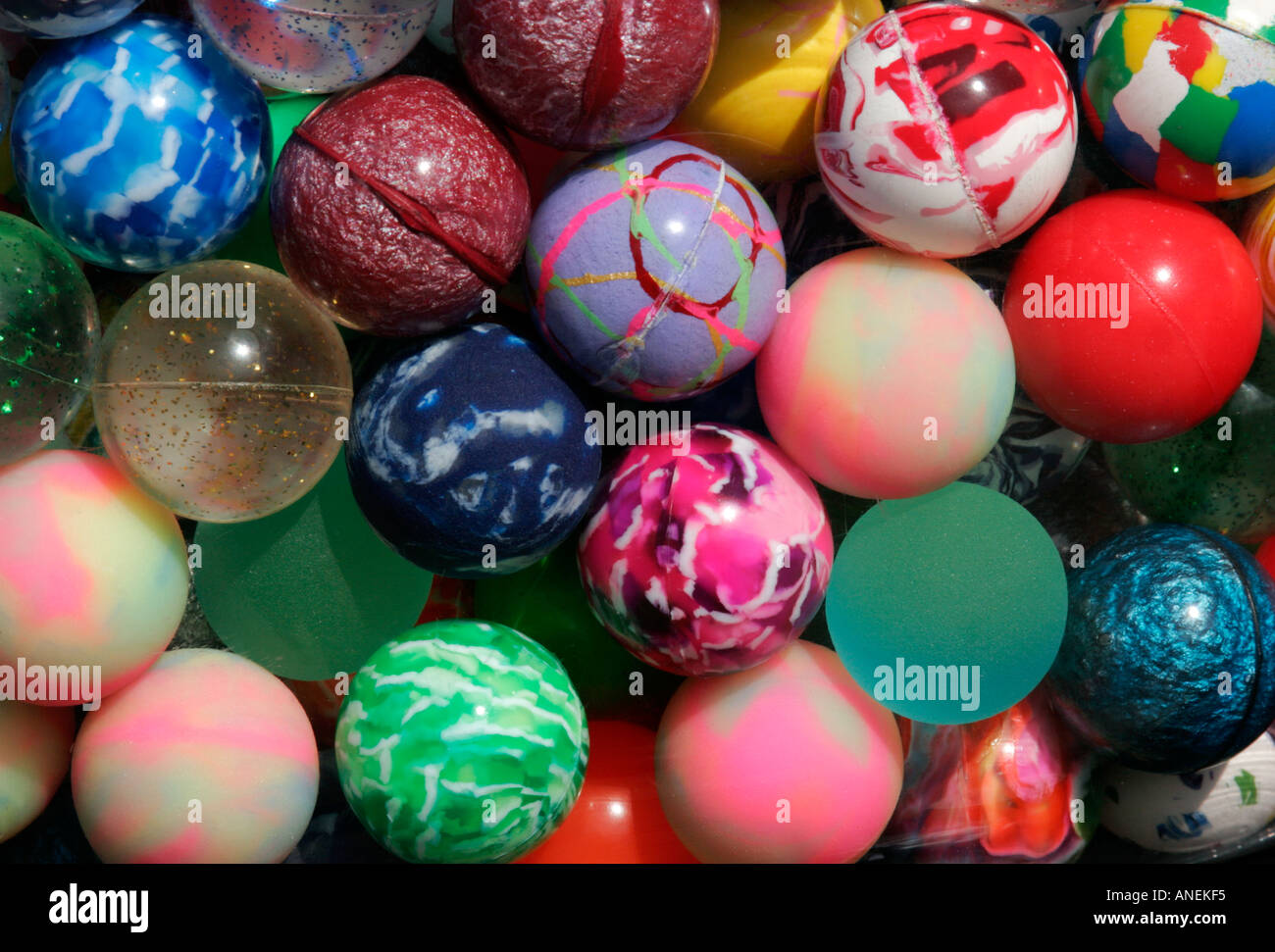 Assorted small coloured balls Stock Photo - Alamy