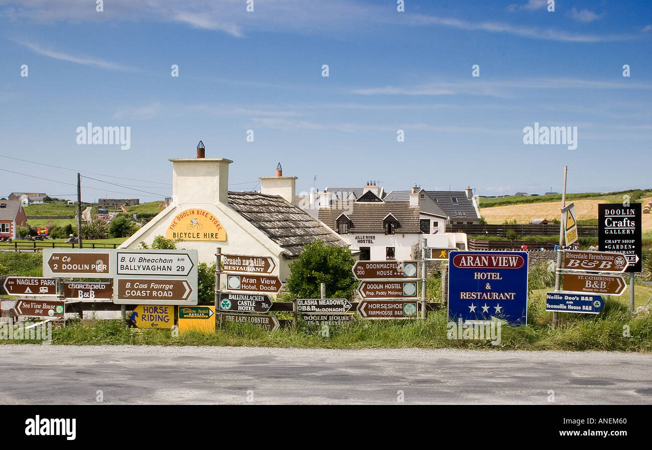 Road Signs Near Doolin County Clare, Ireland Stock Photo - Alamy