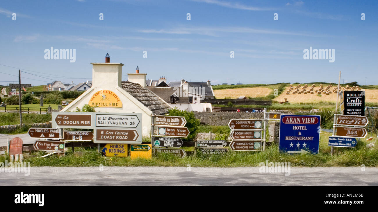 Road Signs Near Doolin County Clare, Ireland Stock Photo - Alamy