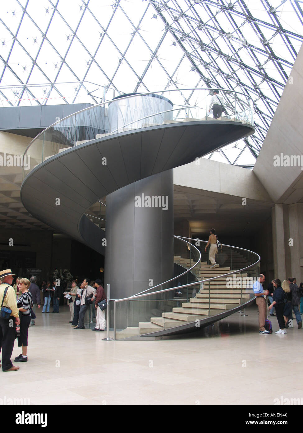 Inside the Pyramid with the incredible elevator FR Stock Photo - Alamy