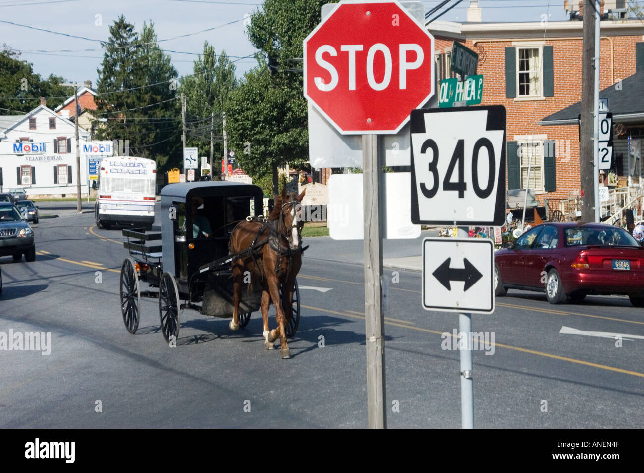 Traffic on route 340 in Lancaster, Pennsylvania Stock Photo - Alamy