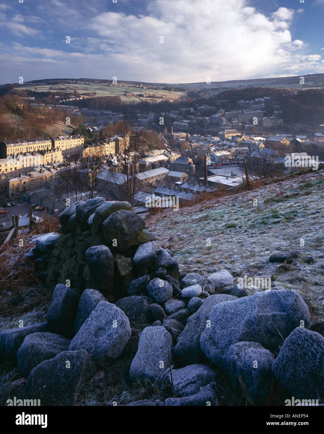 Hebden Bridge in Winter, Yorkshire, England Stock Photo - Alamy