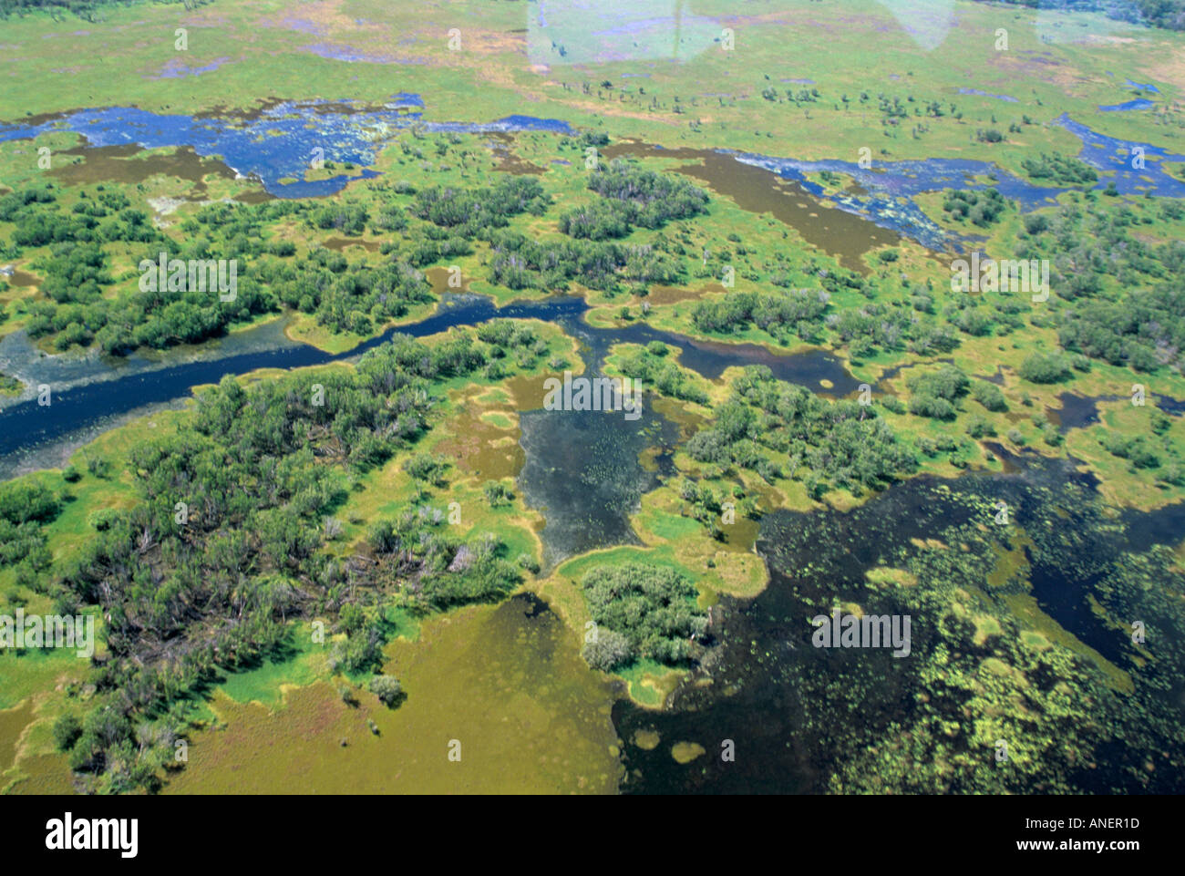 Wetlands, Aerial View from Plane, Kakadu National Park, North Australia ...